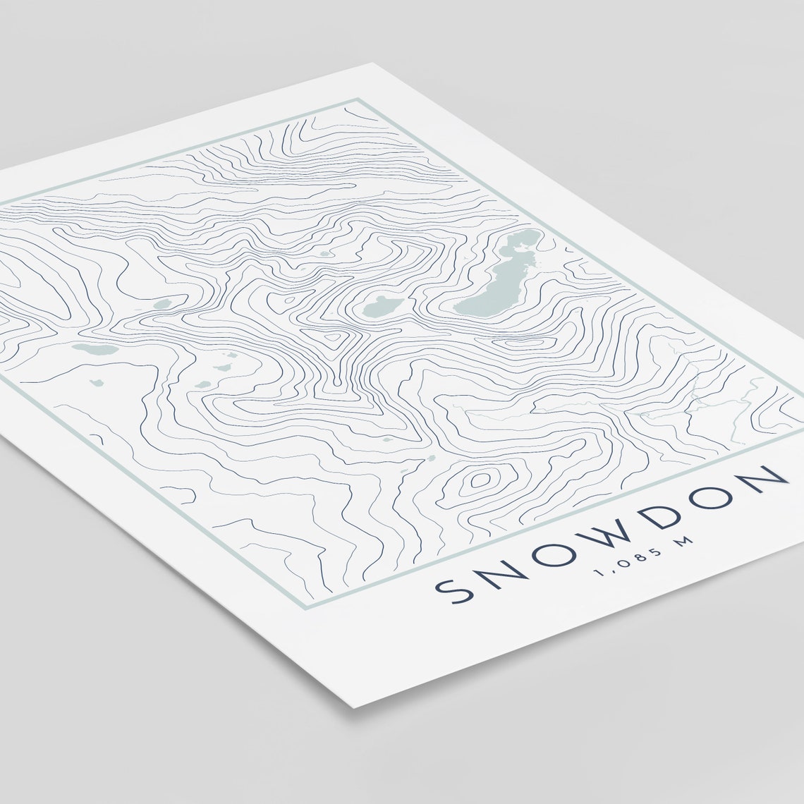 Snowdon Topographic Map Print Contour Lines Map Print - Etsy UK