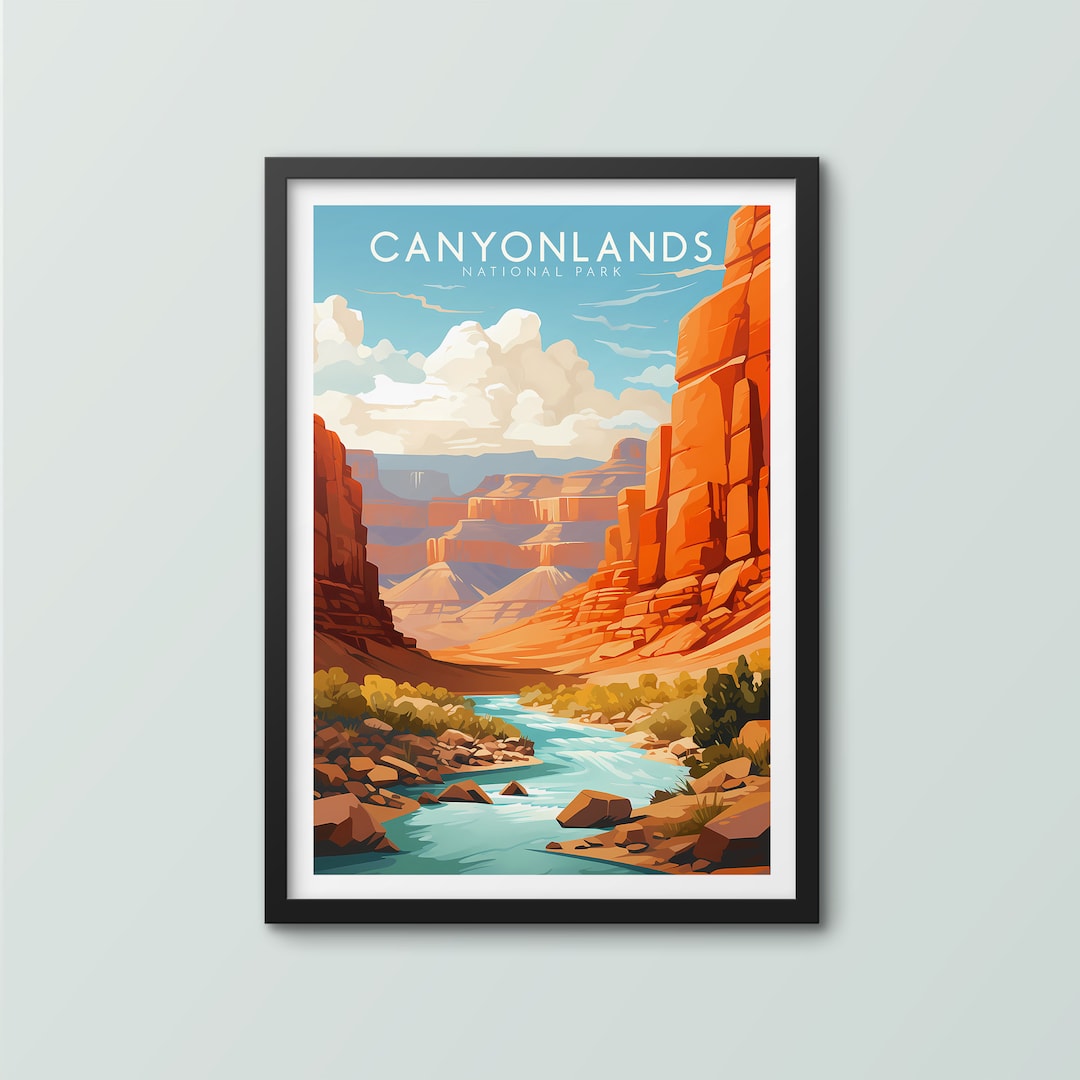 Canyonlands National Park Travel Poster Wall Art Print Canyonlands ...