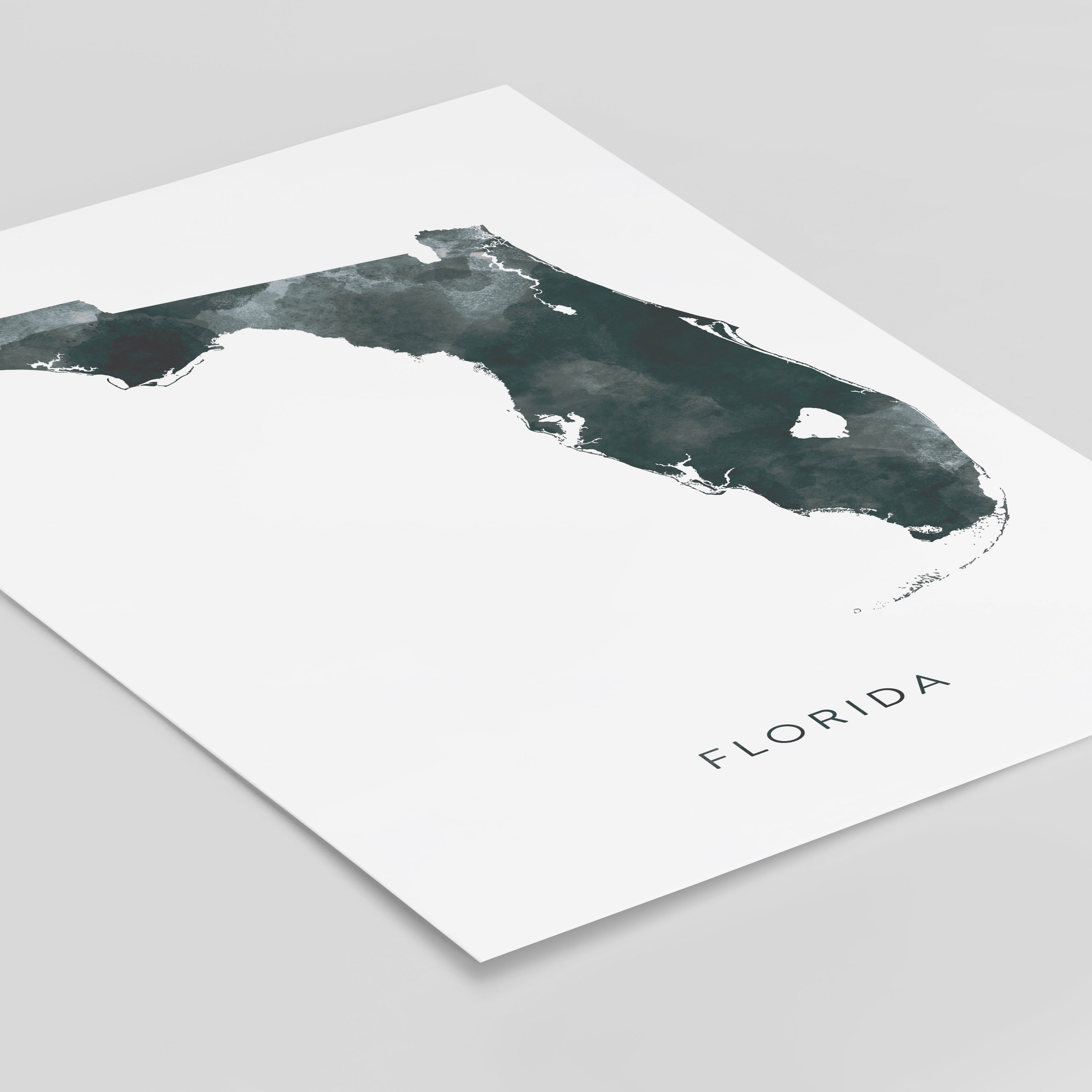 Florida Map, Watercolor Print, Florida State, Florida Poster, Florida ...