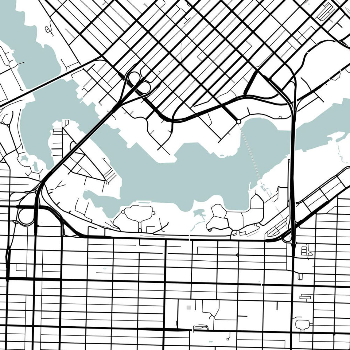 Vancouver City Map Printable, Street Map Art, Vancouver Map Print ...