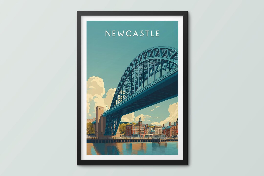 Newcastle Travel Poster Wall Art Print Newcastle Poster Newcastle Print ...