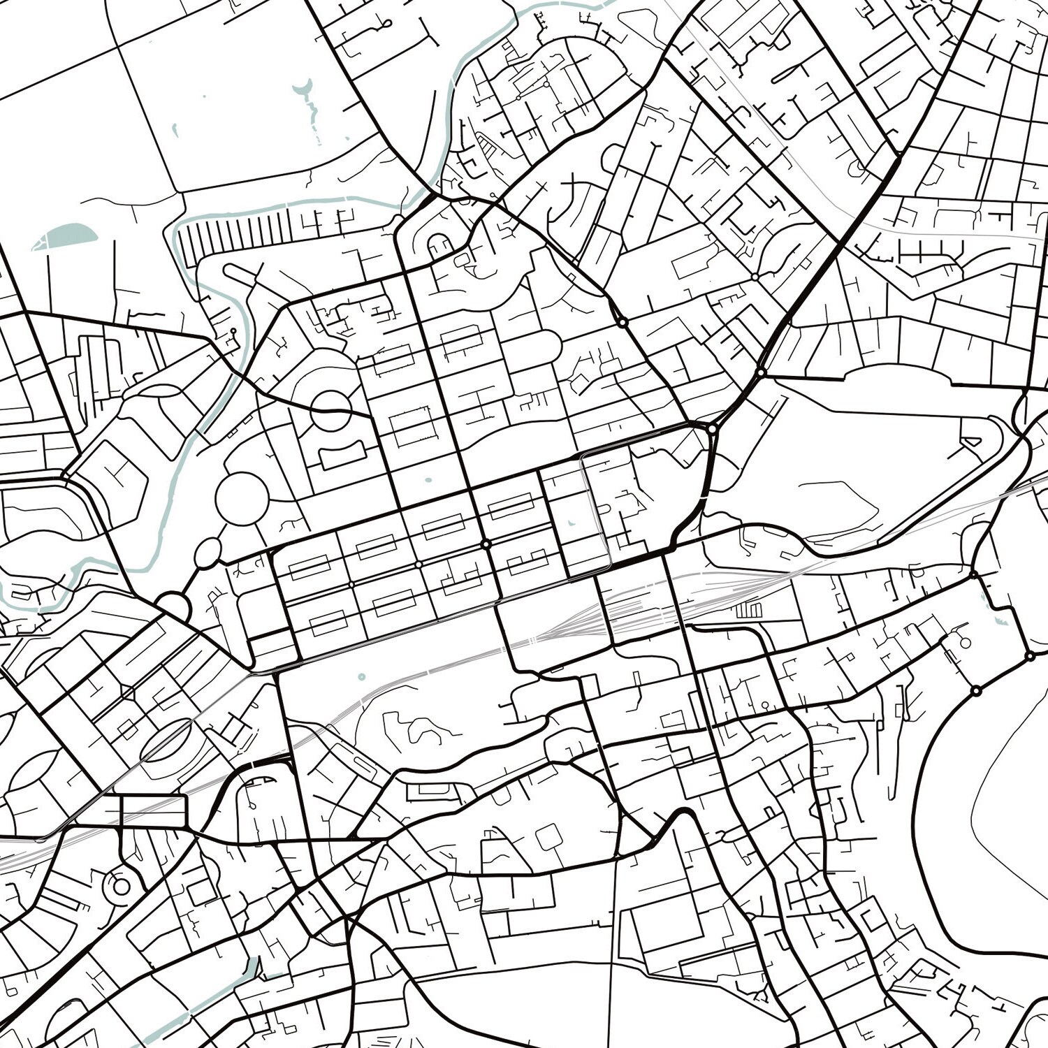 Edinburgh City Map Print Street Map Art Edinburgh Map - Etsy