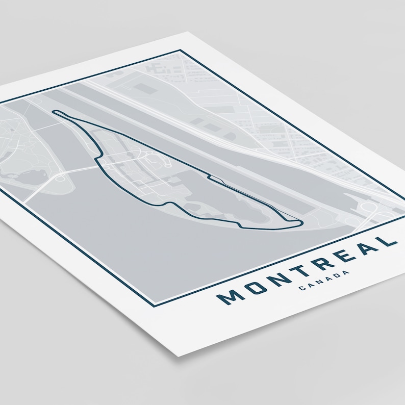 Montreal Formula 1 Map Print, F1 Poster, Formula 1 Prints, Motorsport ...