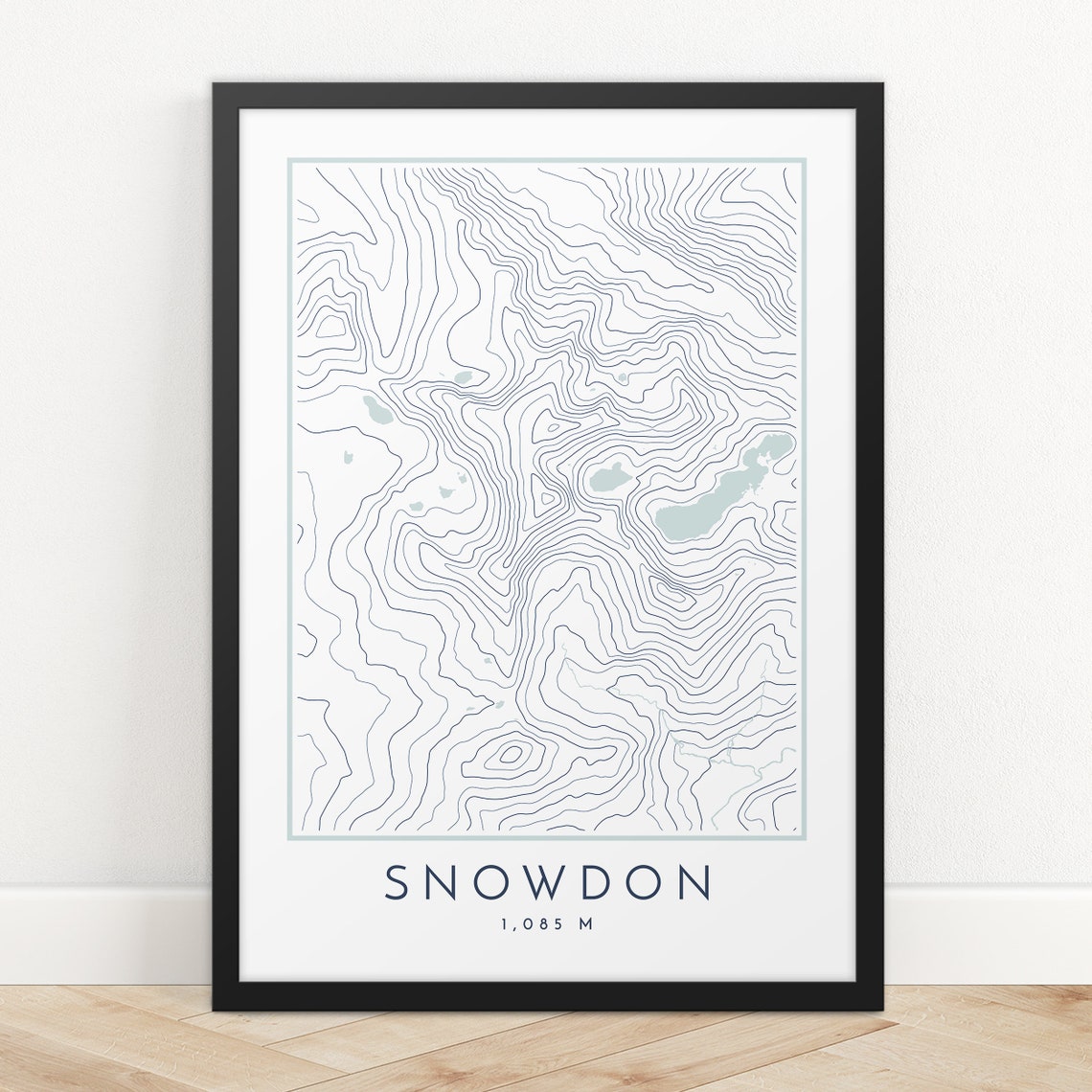 Snowdon Topographic Map Print Contour Lines Map Print - Etsy UK