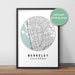 Berkeley City Map Printable Street Map Art Berkeley Map - Etsy