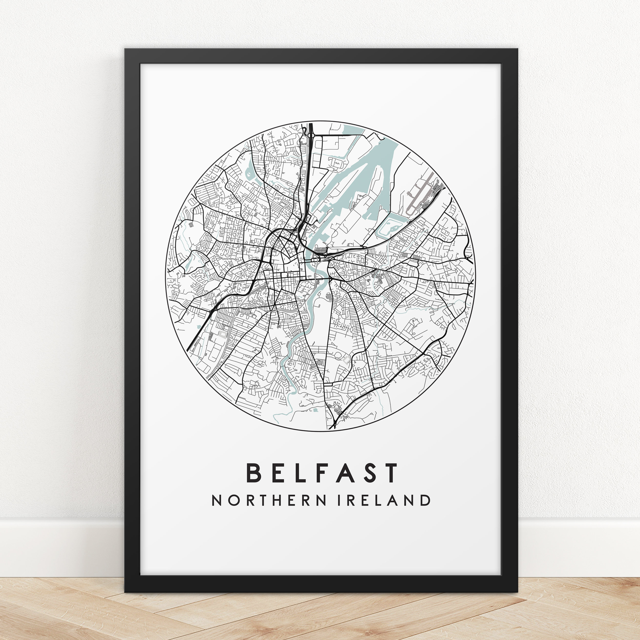 Belfast City Map Print Street Map Art Belfast Map Poster - Etsy