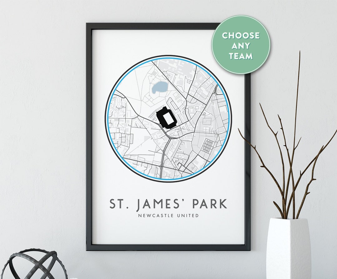 Custom Football Stadium Map Print, Any Team Map, Custom Map Print, Map ...
