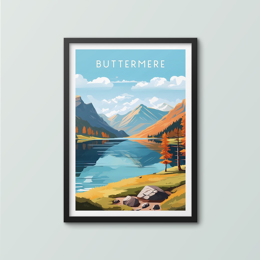 Buttermere Lake District Travel Poster Wall Art Print - Etsy
