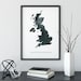 UK Map Watercolour Print, Watercolor Map Art, United Kingdom Map Poster ...