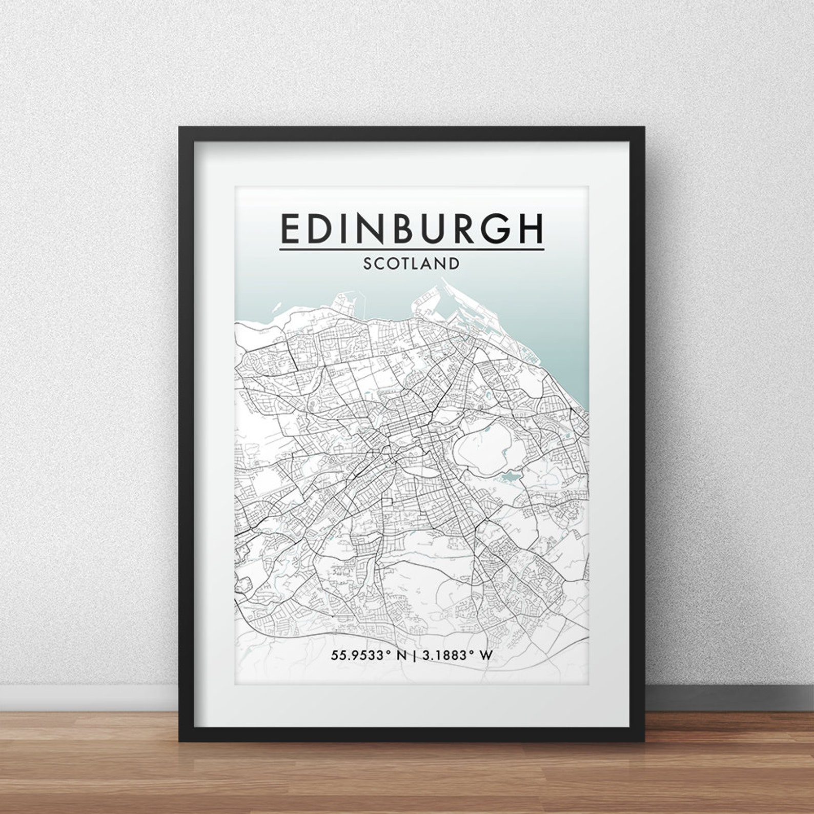 Stampa della mappa della città di Edimburgo Street Map Art - Etsy Italia