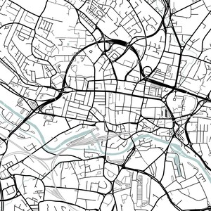 Leeds City Map Print, Street Map Art, Leeds Map Poster, Leeds Map Print ...