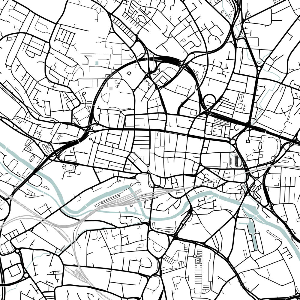 Leeds City Map Print Street Map Art Leeds Map Poster Leeds - Etsy UK