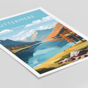 Buttermere Lake District Travel Poster Wall Art Print Buttermere Poster ...