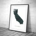 California Map Watercolor Print California State California - Etsy