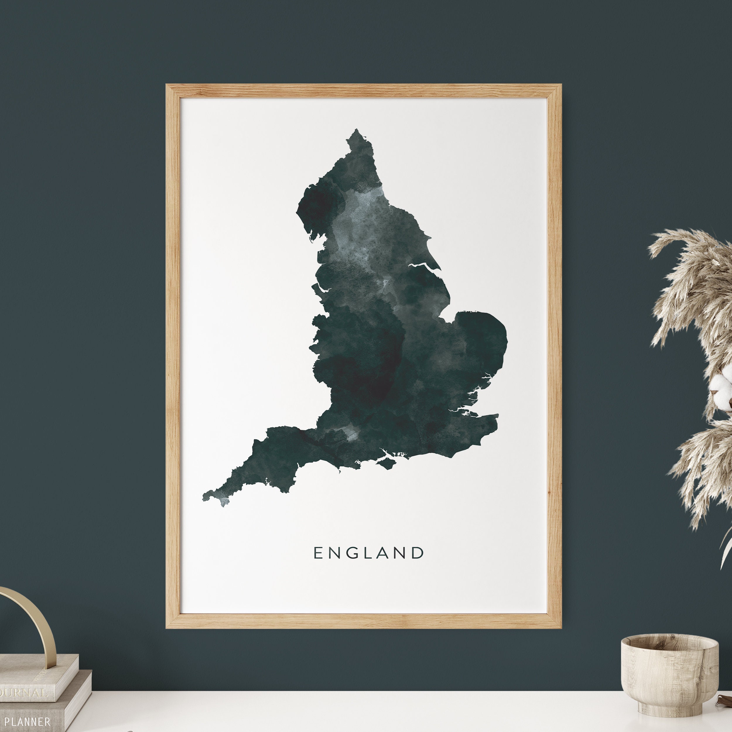 England Map Watercolour Print Watercolor Map Art England Map - Etsy UK