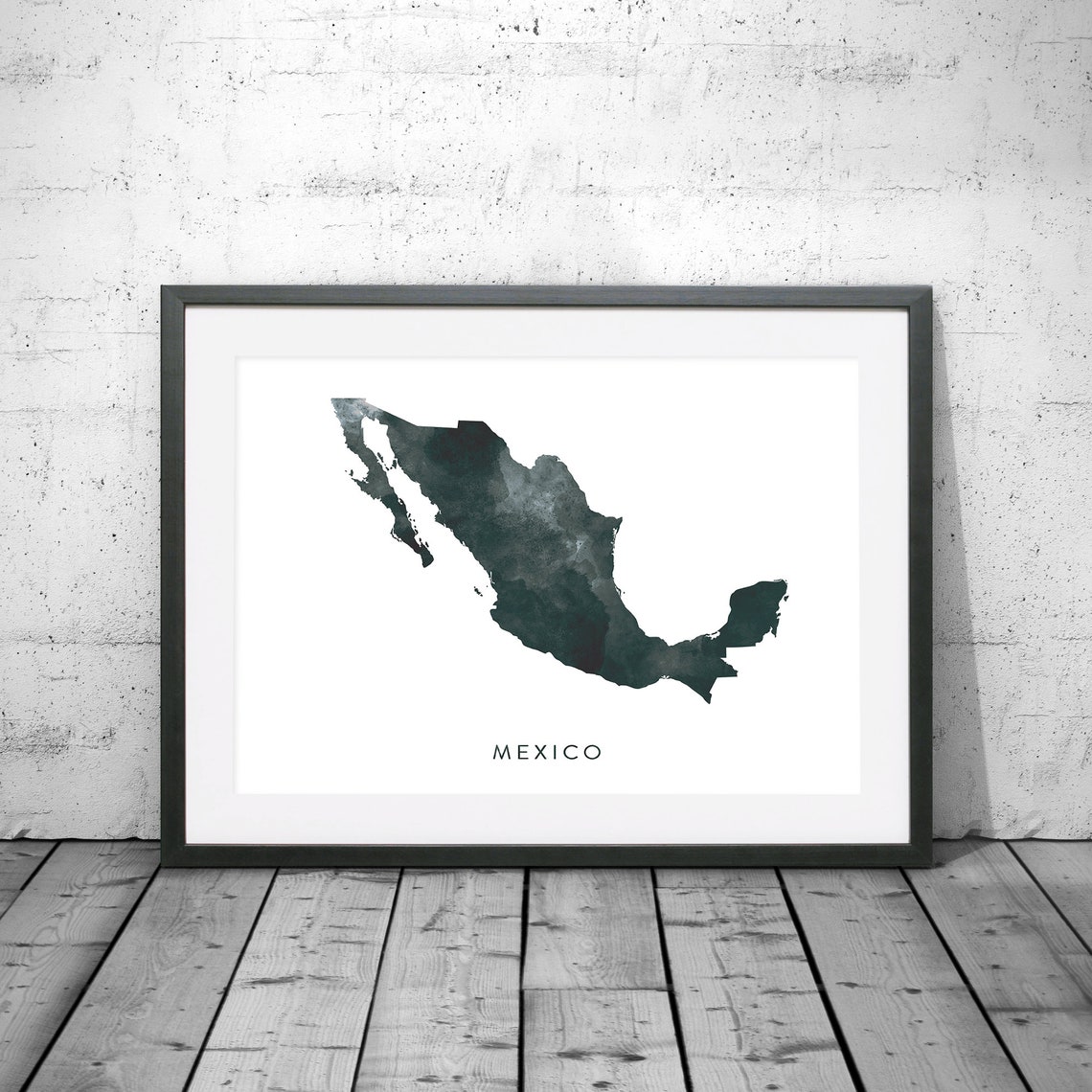 Mexico Map Watercolour Print Watercolor Map Art Mexico Map | Etsy