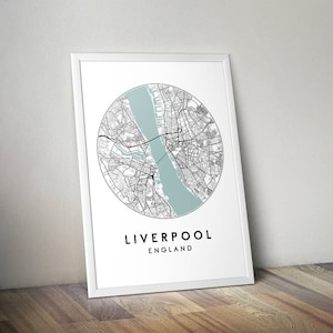 Liverpool City Map Printable, Street Map Art, Liverpool Map Print, City ...