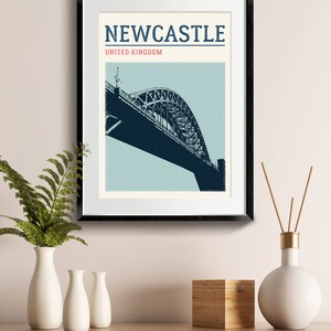 Newcastle City Print, Tyne Bridge Poster, Newcastle Travel Poster ...
