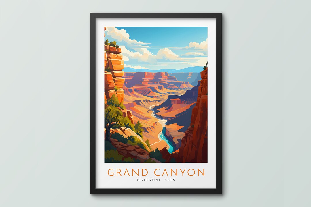 Grand Canyon National Park Travel Poster Wall Art Print Grand Canyon ...