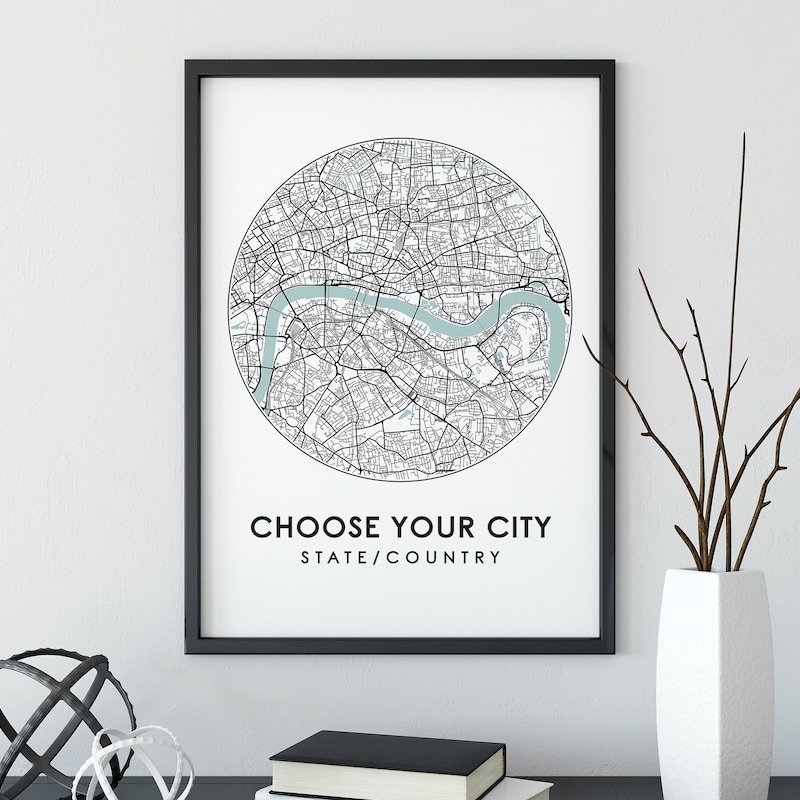 Map Art Print - Etsy