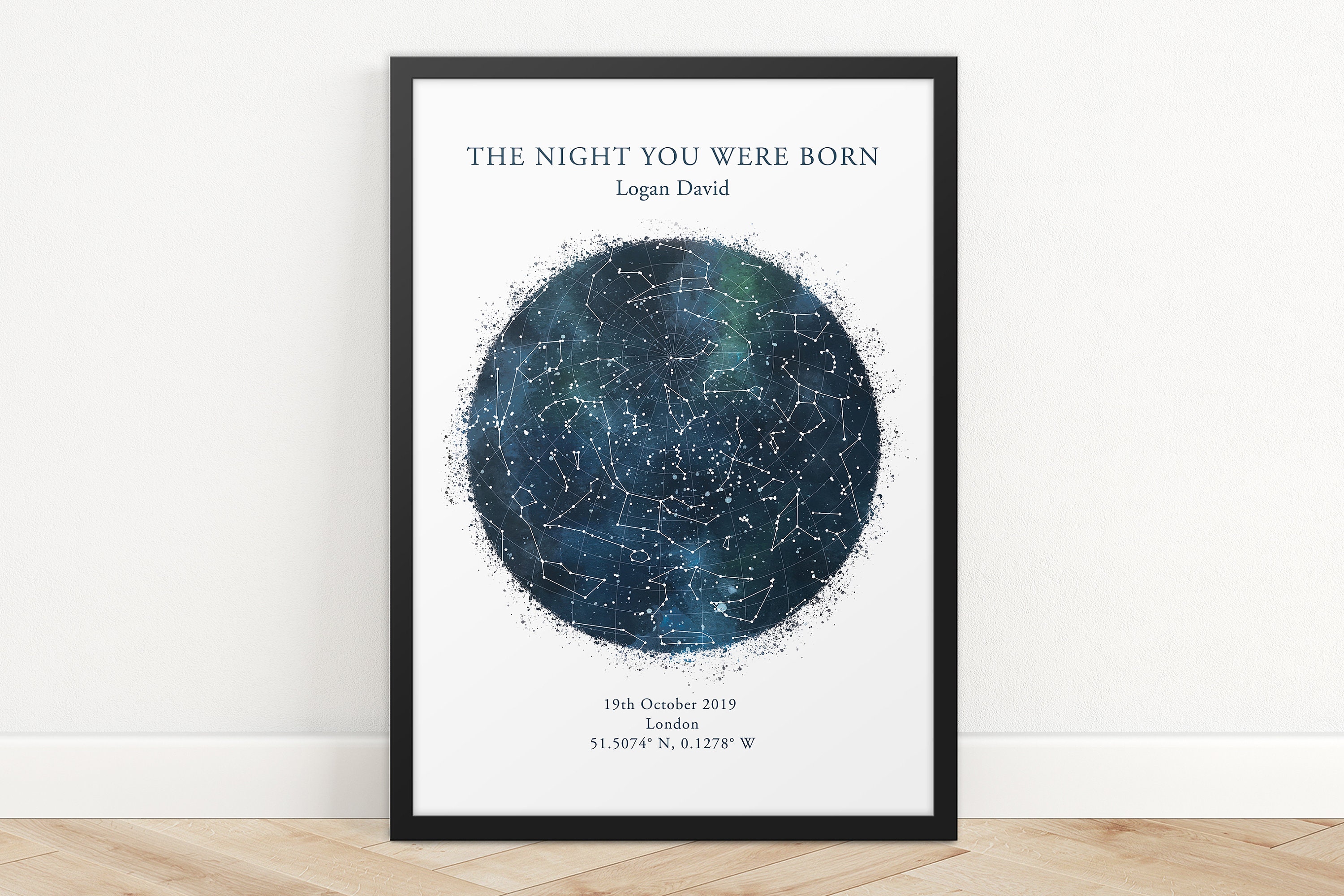 Custom Star Map Print Anniversary Gift Night Sky Print Star | Etsy UK