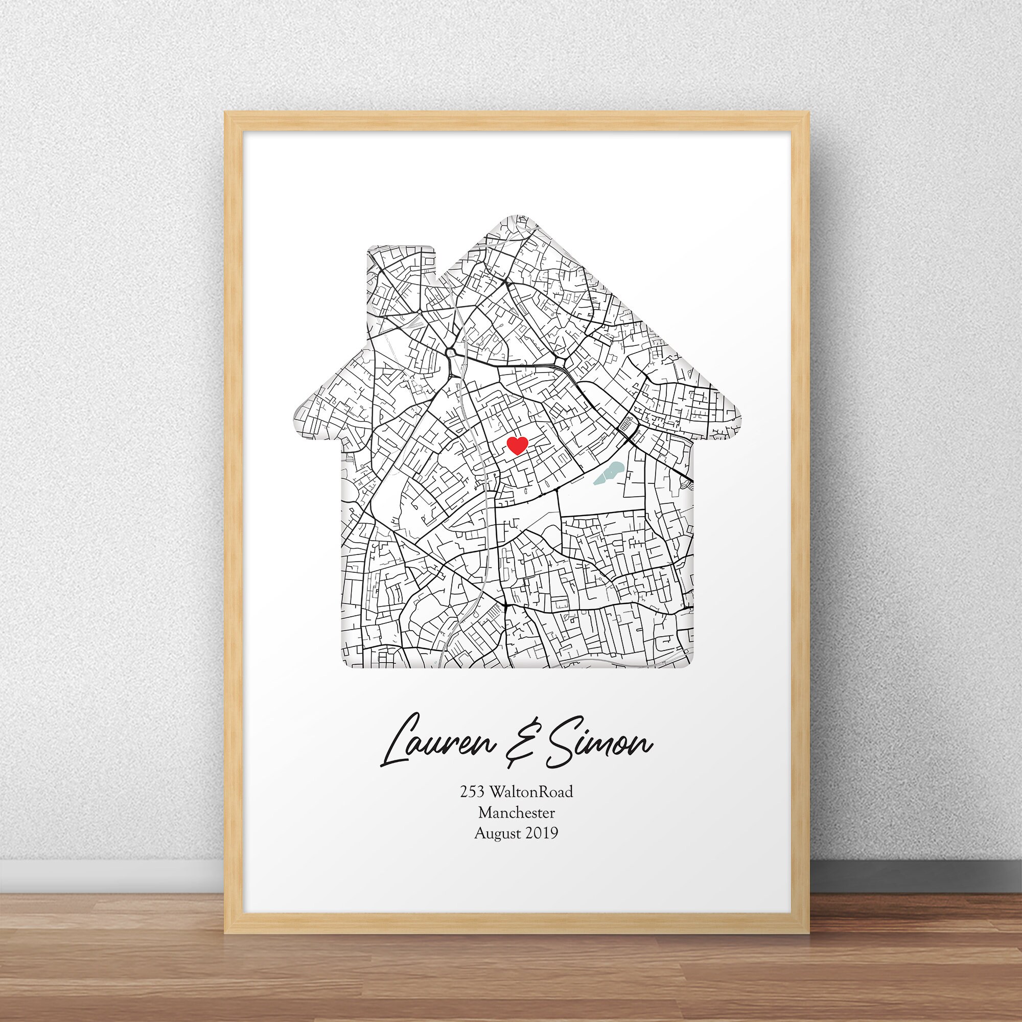 Personalised Map Print New Home Map Print New Home Gift - Etsy UK