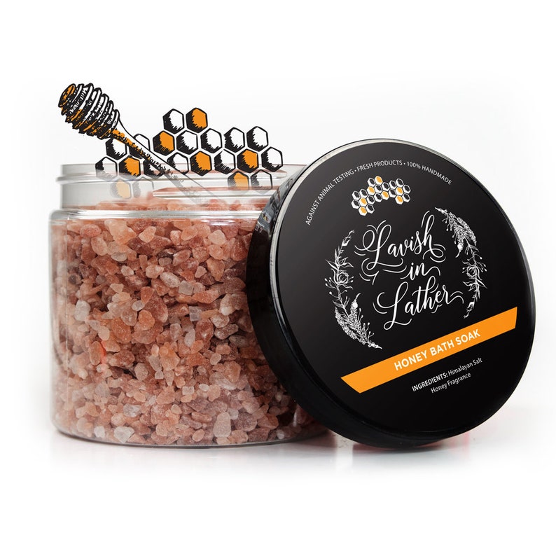 Honey Bath Salts Relaxing Bath Salts Bath Soak Mineral - Etsy