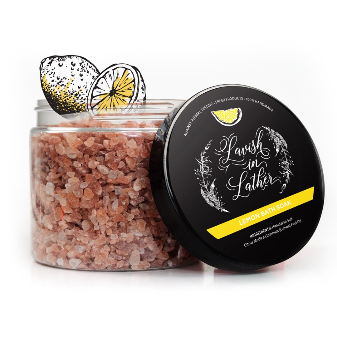 Lemon Bath Salts Bath Salt Soak Natural Bath Salts - Etsy