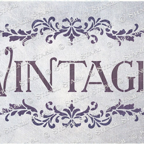 STENCIL 'vintage Scroll' Script Furniture Signs - Etsy