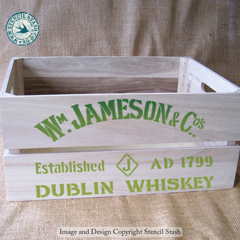 STENCIL 'jameson Whiskey' Vintage Label Furniture - Etsy