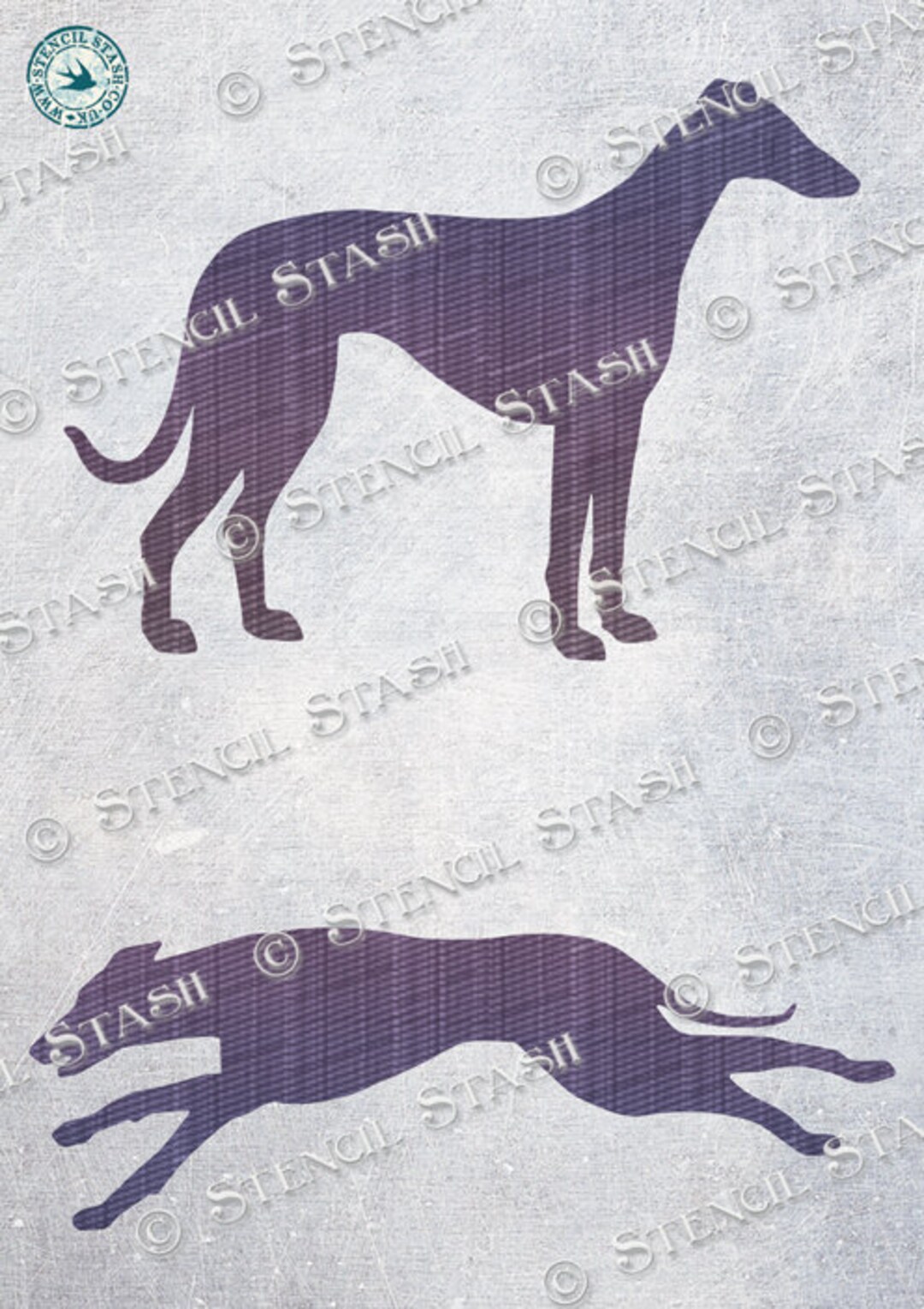 STENCIL 'greyhound Lurcher', Running, Furniture, Home Decor, Craft ...