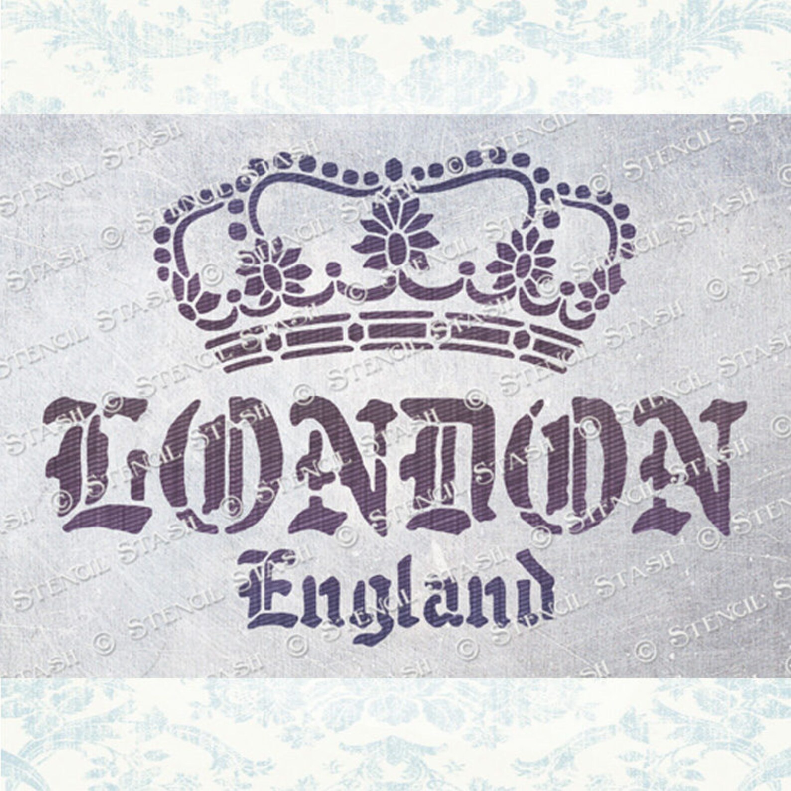 STENCIL 'london Crown' Vintage English Sign | Etsy