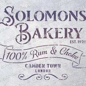 STENCIL 'peaky Blinders Solomons Rum' Vintage Sign, Furniture, Crate ...