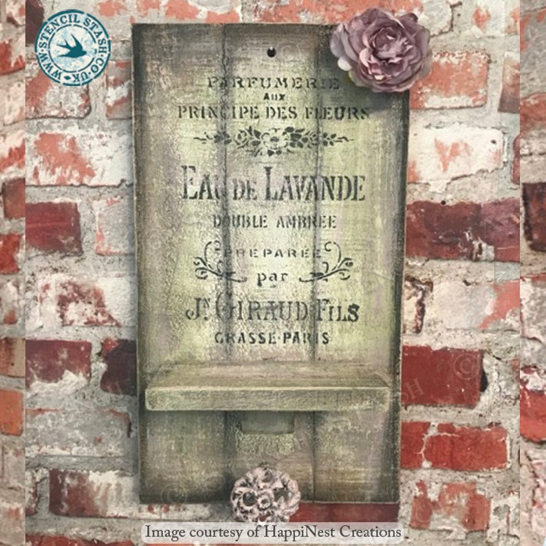 STENCIL 'french Lavender' Vintage Perfume Label - Etsy