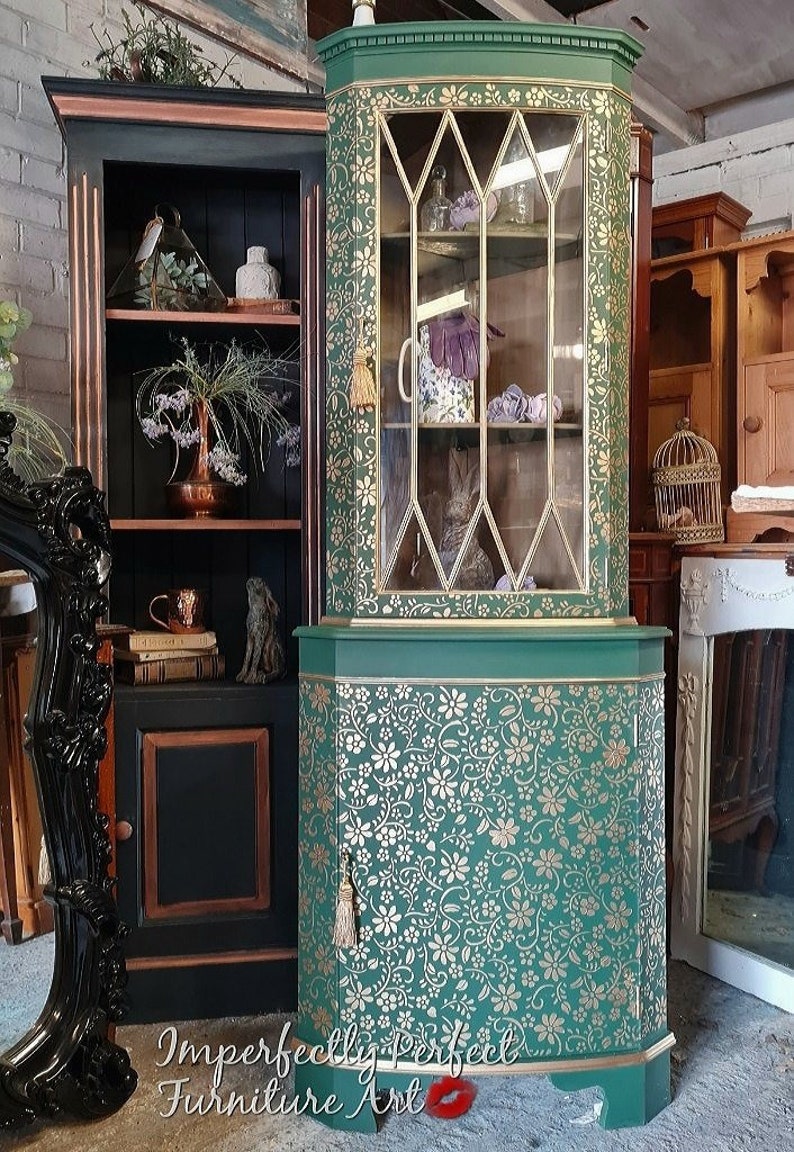 STENCIL 'meadow Flowers Repeat Pattern' Furniture, Plaster, Home Decor ...