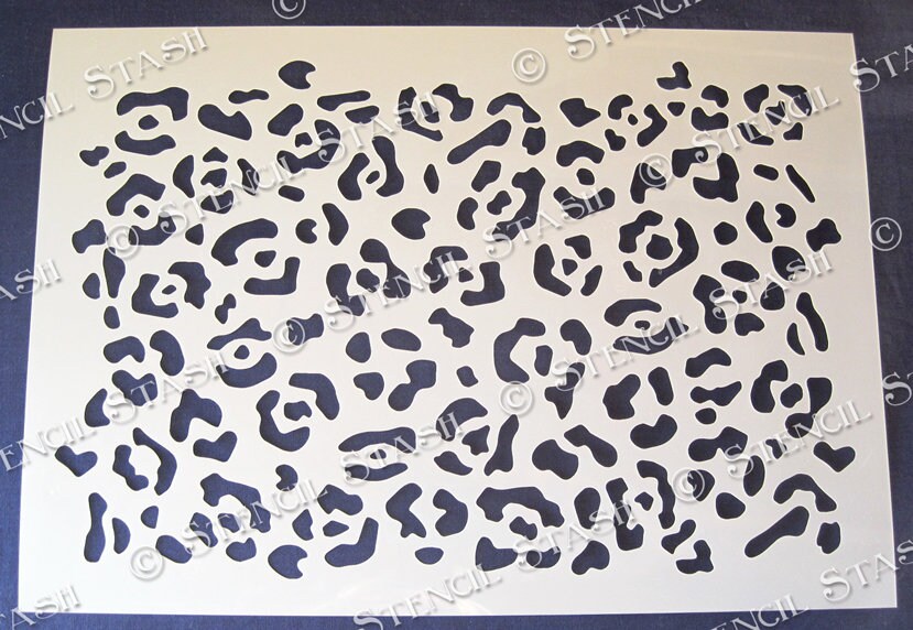 STENCIL 'leopard Print' Animal Pattern, Furniture, Home Decor, Fabric ...