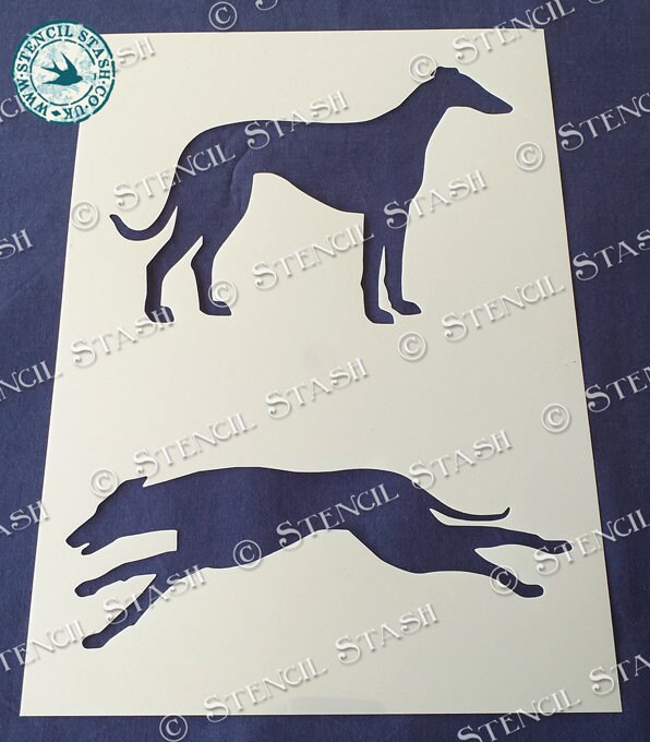 STENCIL 'greyhound Lurcher' Dogs Furniture Home - Etsy UK