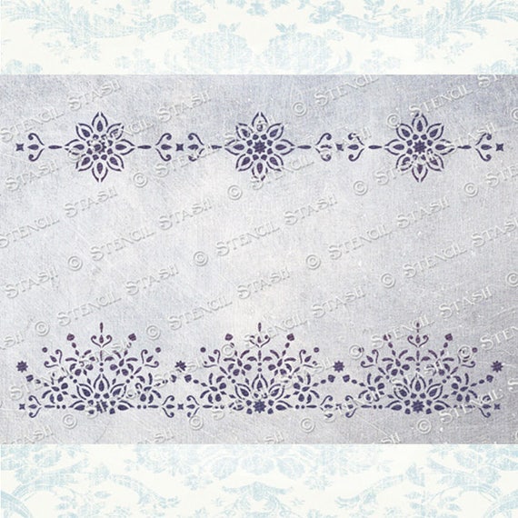STENCIL 'indian Lace Border' Repeat Pattern | Etsy