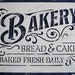 STENCIL 'bakery', Rustic Sign, Cafe, Bread, Cakes, Kitchen, Furniture ...