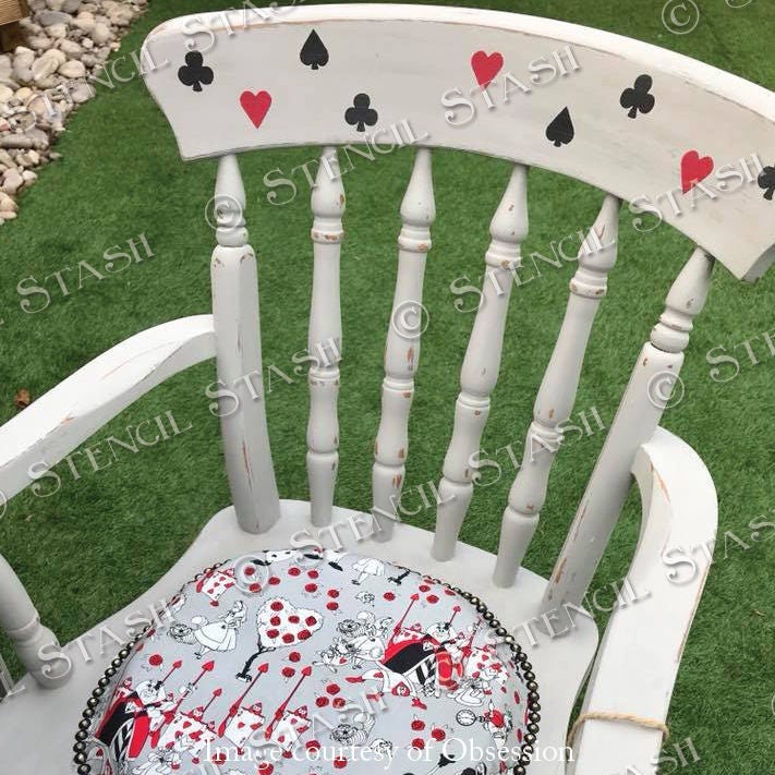 STENCIL 'alice Cards' Pattern Wonderland Children - Etsy