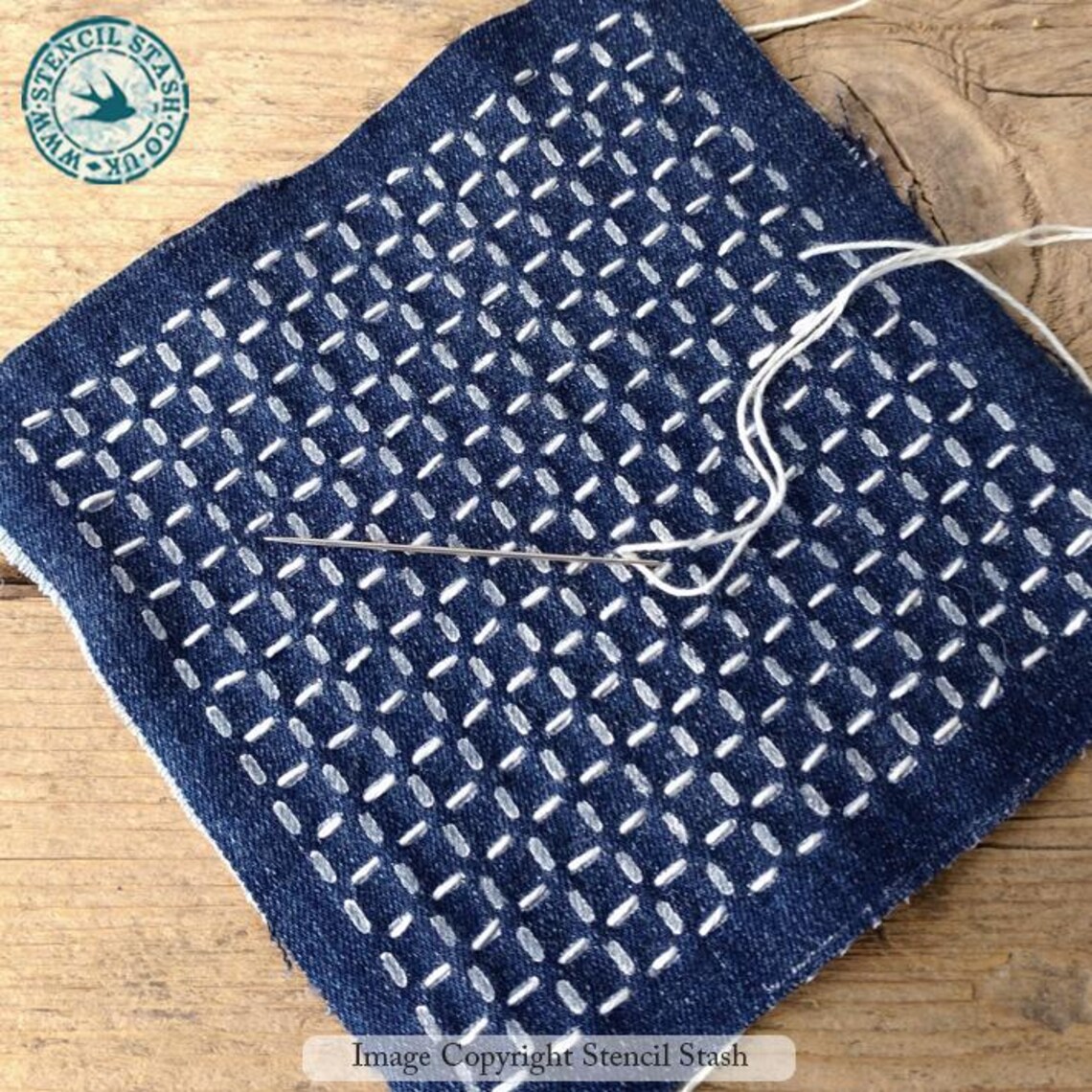 STENCIL 'squares' 06 Sashiko Template, Slow Stitching, Visible Mending ...
