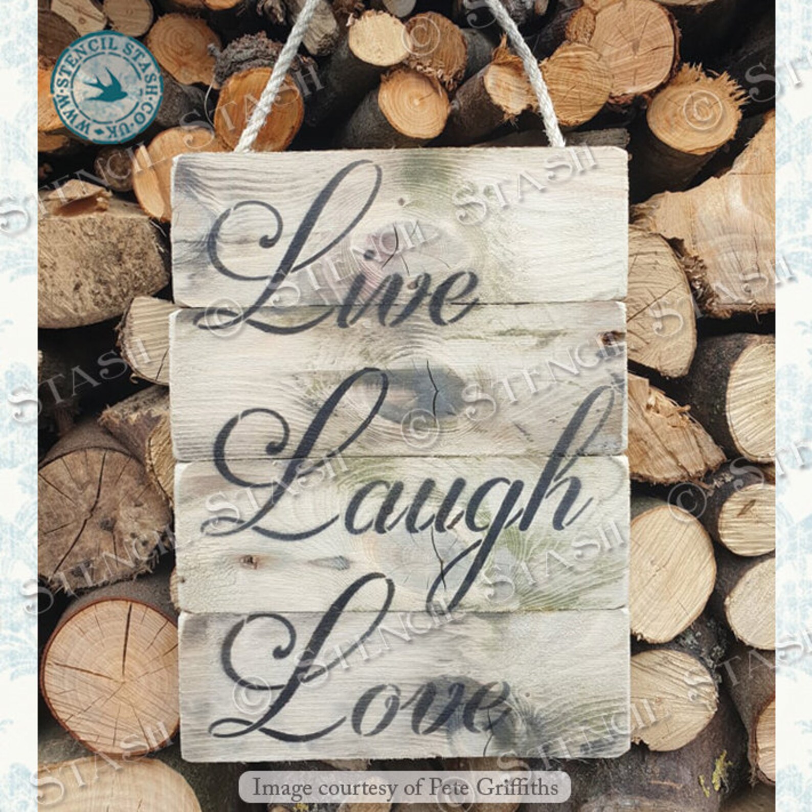 STENCIL 'Live Laugh Love' Inspirational Quote Signs | Etsy