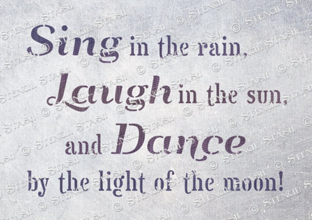 STENCIL 'sing, Laugh, Dance' Signs Crafts Home Decor Furniture ...