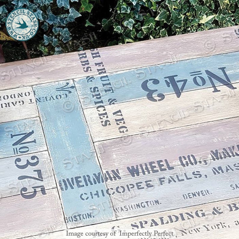 STENCIL 'numbers Industrial' Number Set Furniture - Etsy