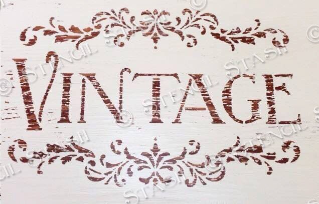 STENCIL 'vintage Scroll' Script Furniture Signs | Etsy
