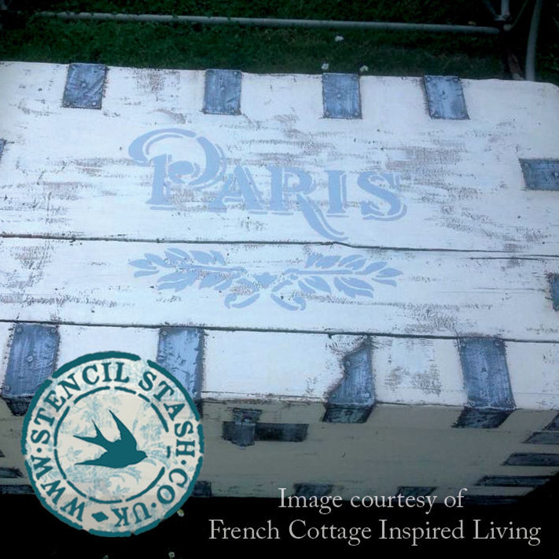 STENCIL 'paris' Vintage French Script, Furniture, Shabby Chic, Crafts ...
