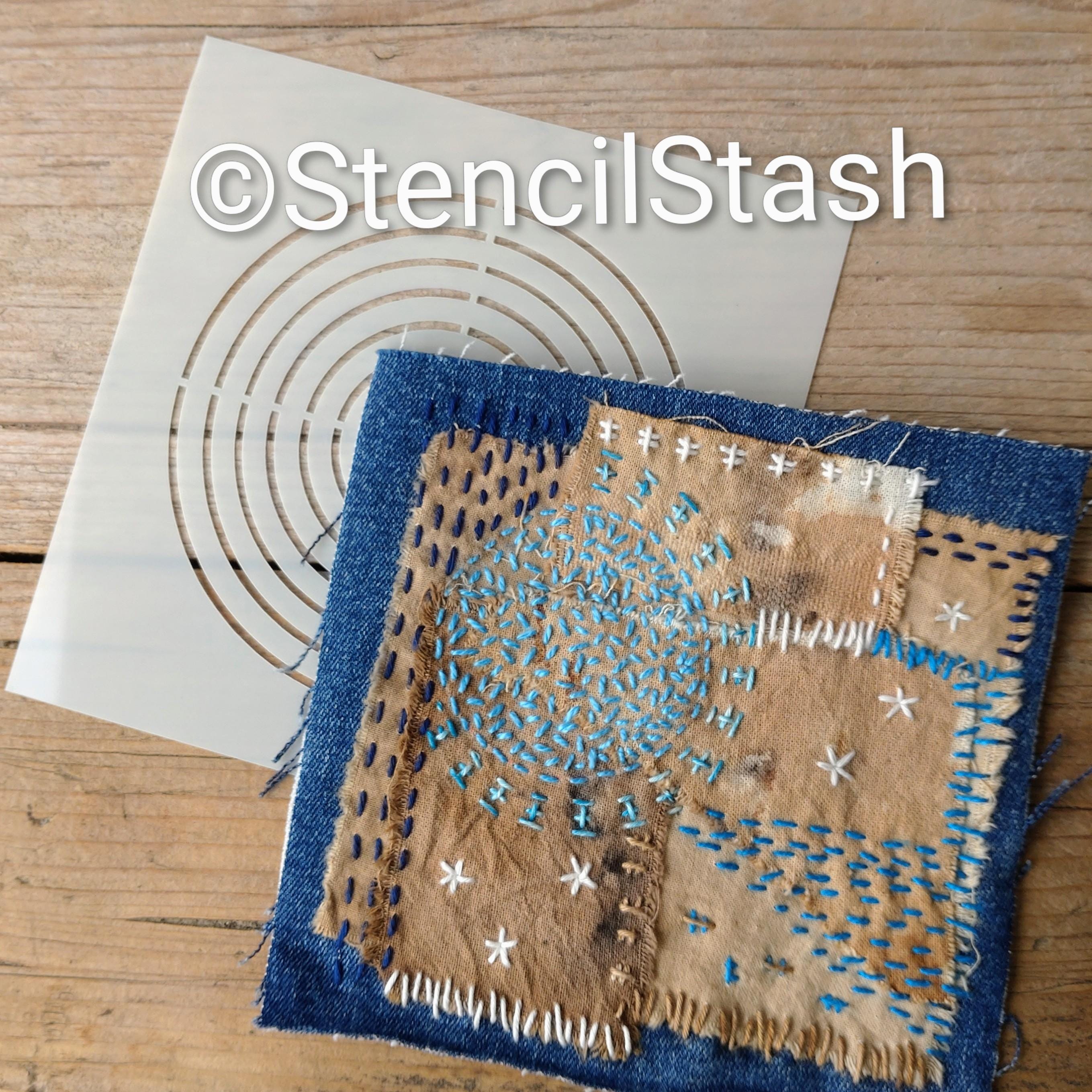 STENCIL 'circle Guide' 05 Sashiko Template, Slow Stitching, Visible ...