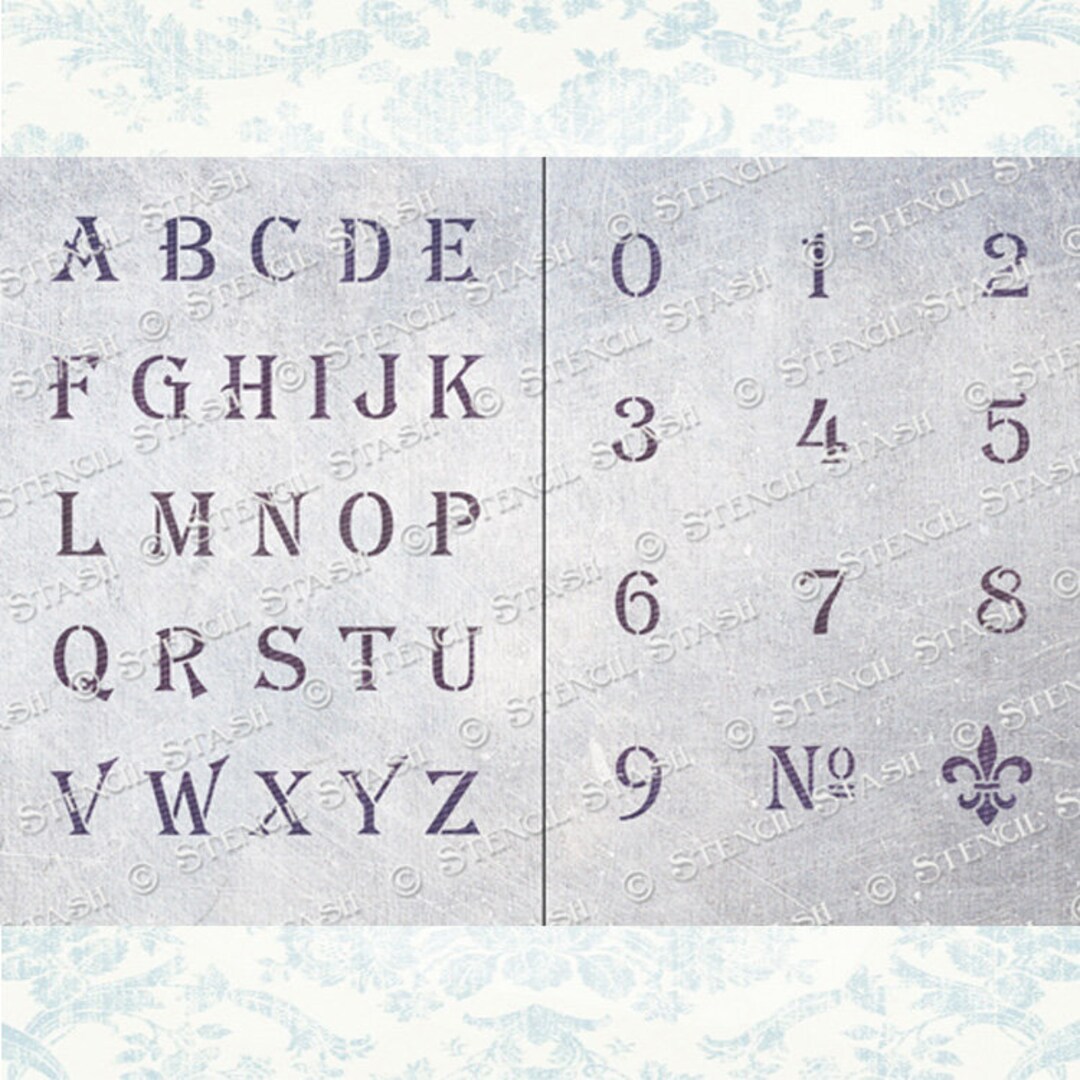STENCIL 'letter & Number Set' Alphabet, Xmas, Weddings, Signs ...