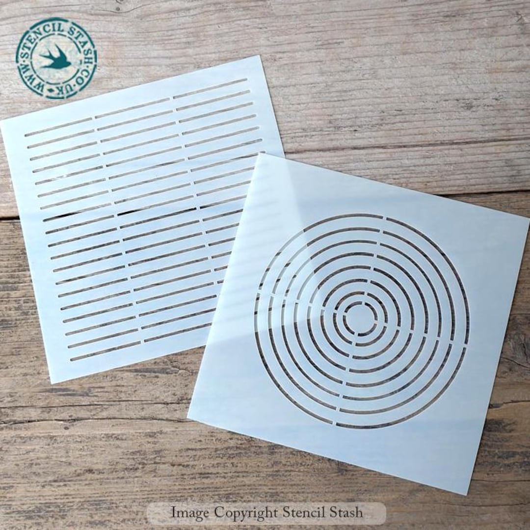 STENCIL 'line Grid & Circle Pack' S010 Sashiko Template, Slow Stitching ...
