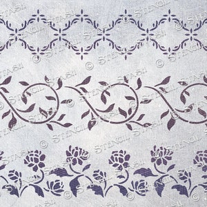 STENCIL 'borders Set 2' Border Patterns, Furniture, Crafts, Home Decor ...